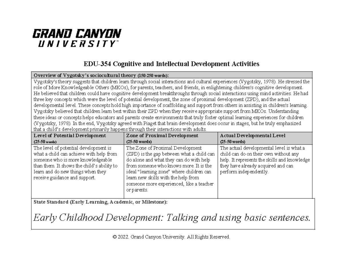 EDU-354-RS-T3-Development Chart (1) - EDU-354 Cognitive and ...