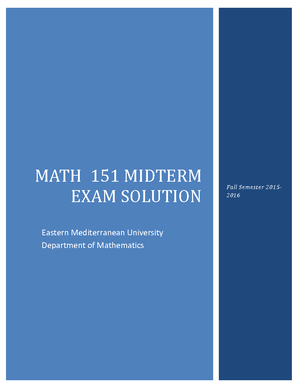 Math104 Midterm Exam 1 Solutions - Mathematics for Business and ...