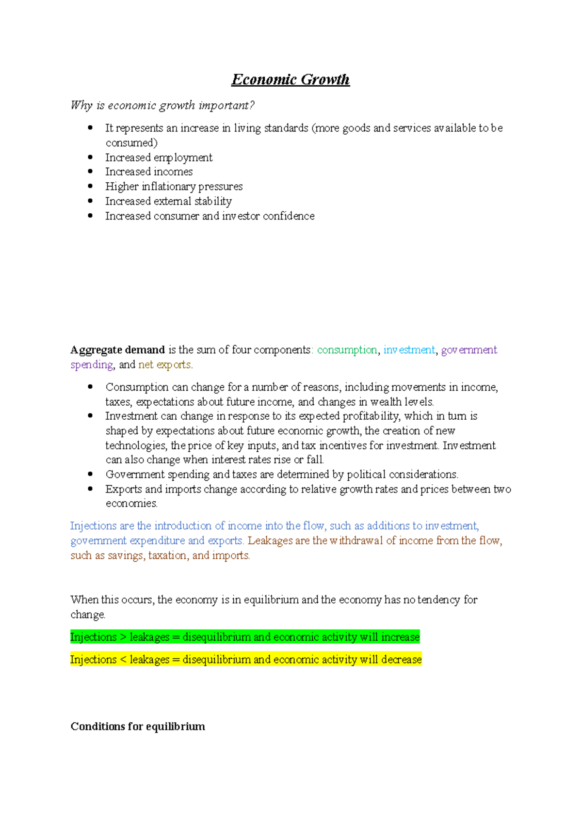 HSC Economics - Overview of Economic Growth - Economic Growth Why is ...