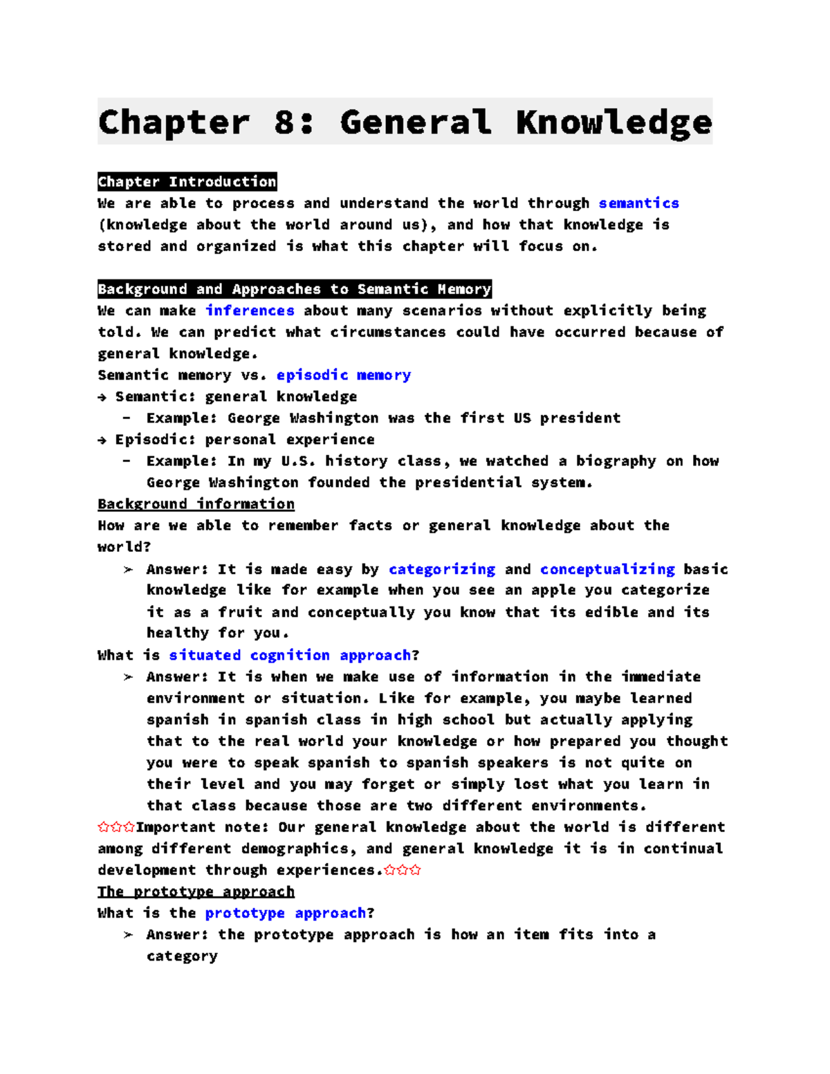 Chapter 8 General Knowledge - Chapter 8: General Knowledge Chapter ...