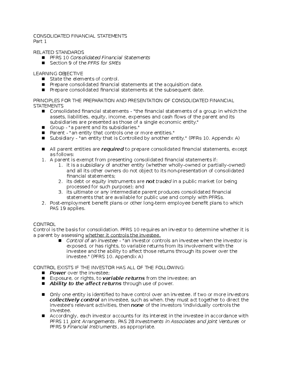 Chapter 4 Consolidation Part 1 CONSOLIDATED FINANCIAL STATEMENTS chapter-4-consolidation-part-1-consolidated-financial-statements