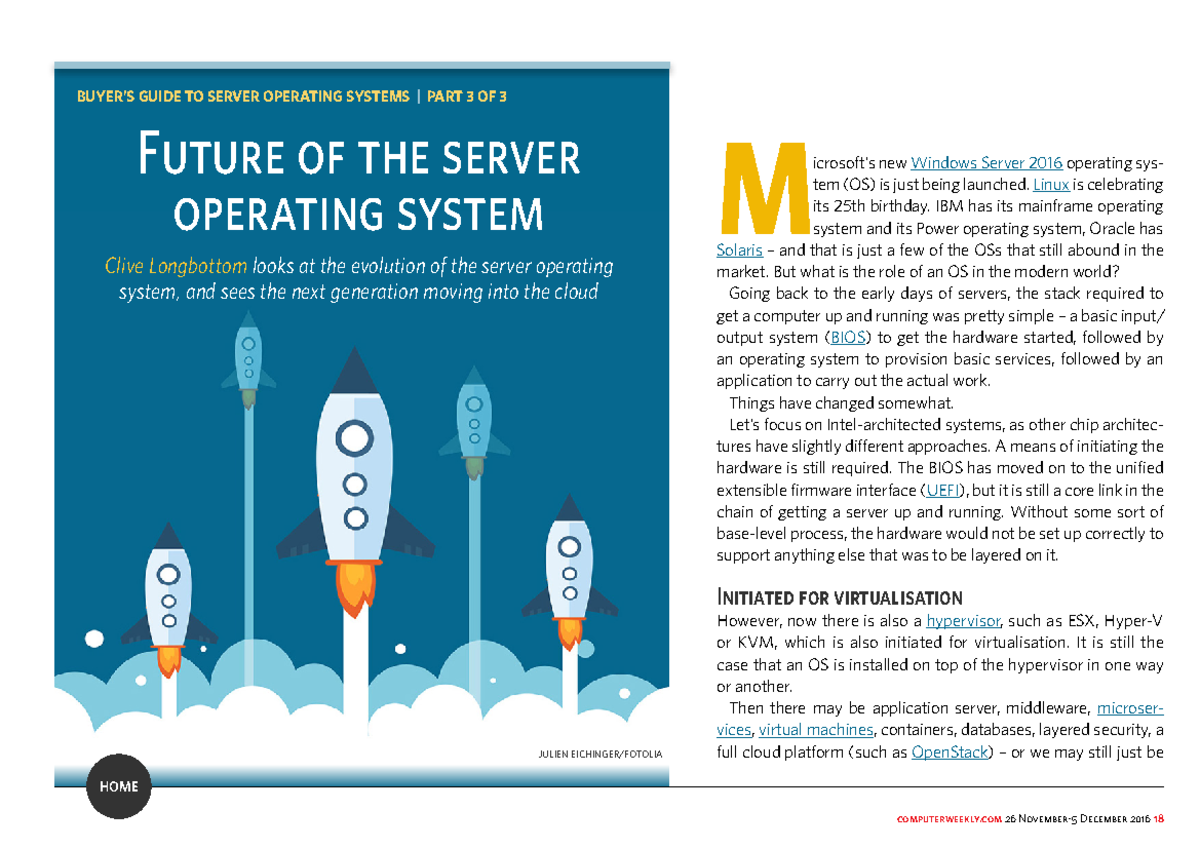Future of the server Operating System - M icrosoft’s new Windows Server ...
