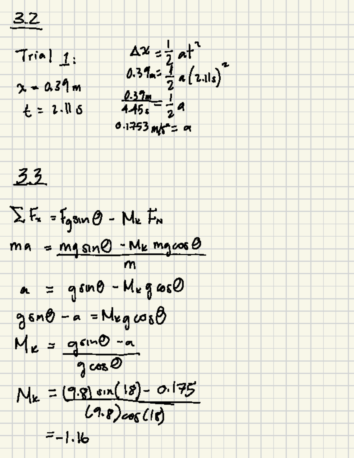 Physics Lab 2 Q3 - Lab 2 question 3 - PHYSICS 1A03 - Z Trial 1 : Ax ...