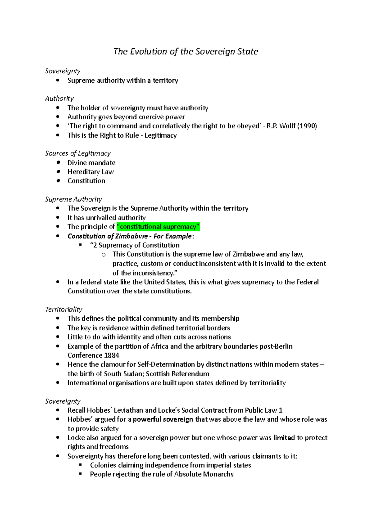 The Evolution of the Sovereign State - The Evolution of the Sovereign ...
