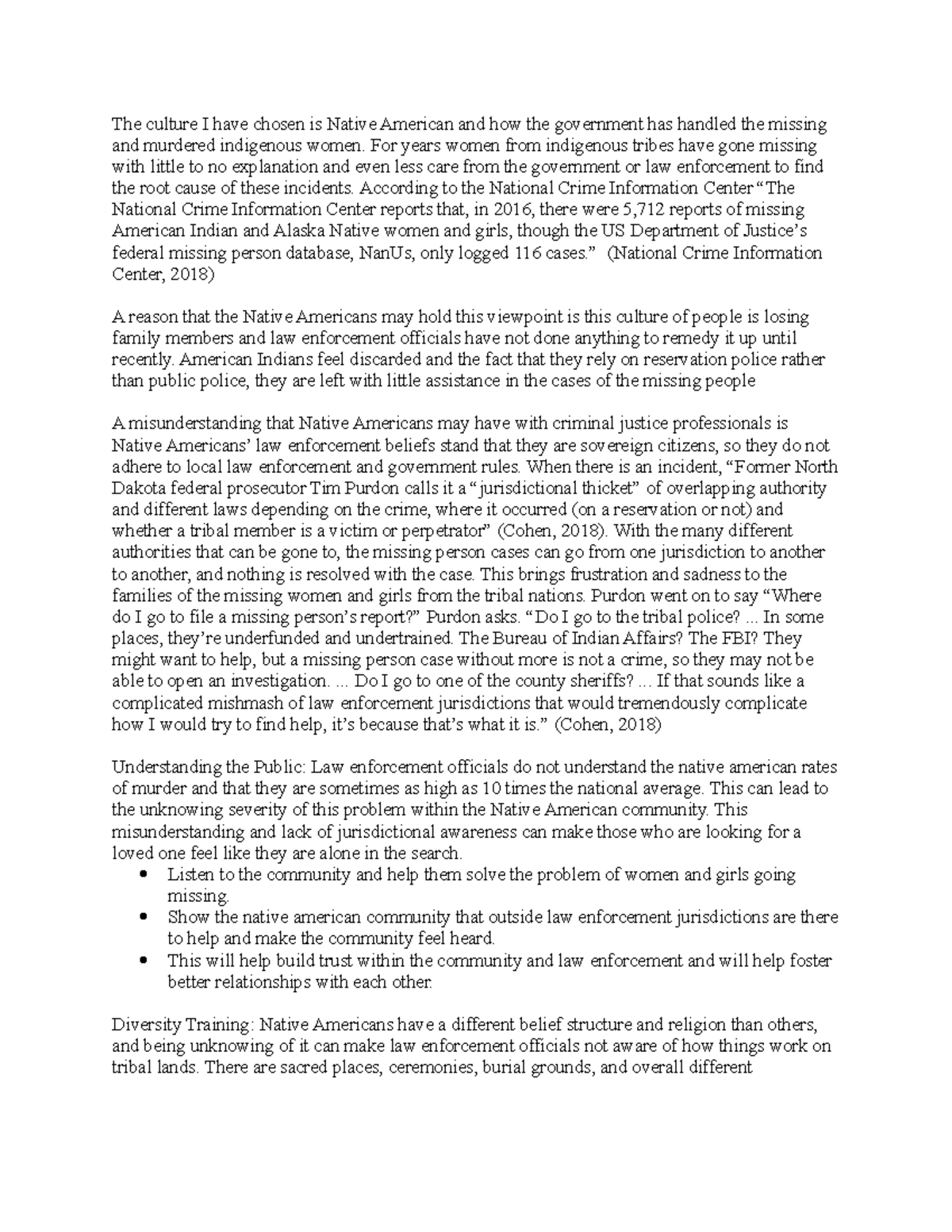 Government Handling of Missing and Murdered Indigenous Women in Native ...