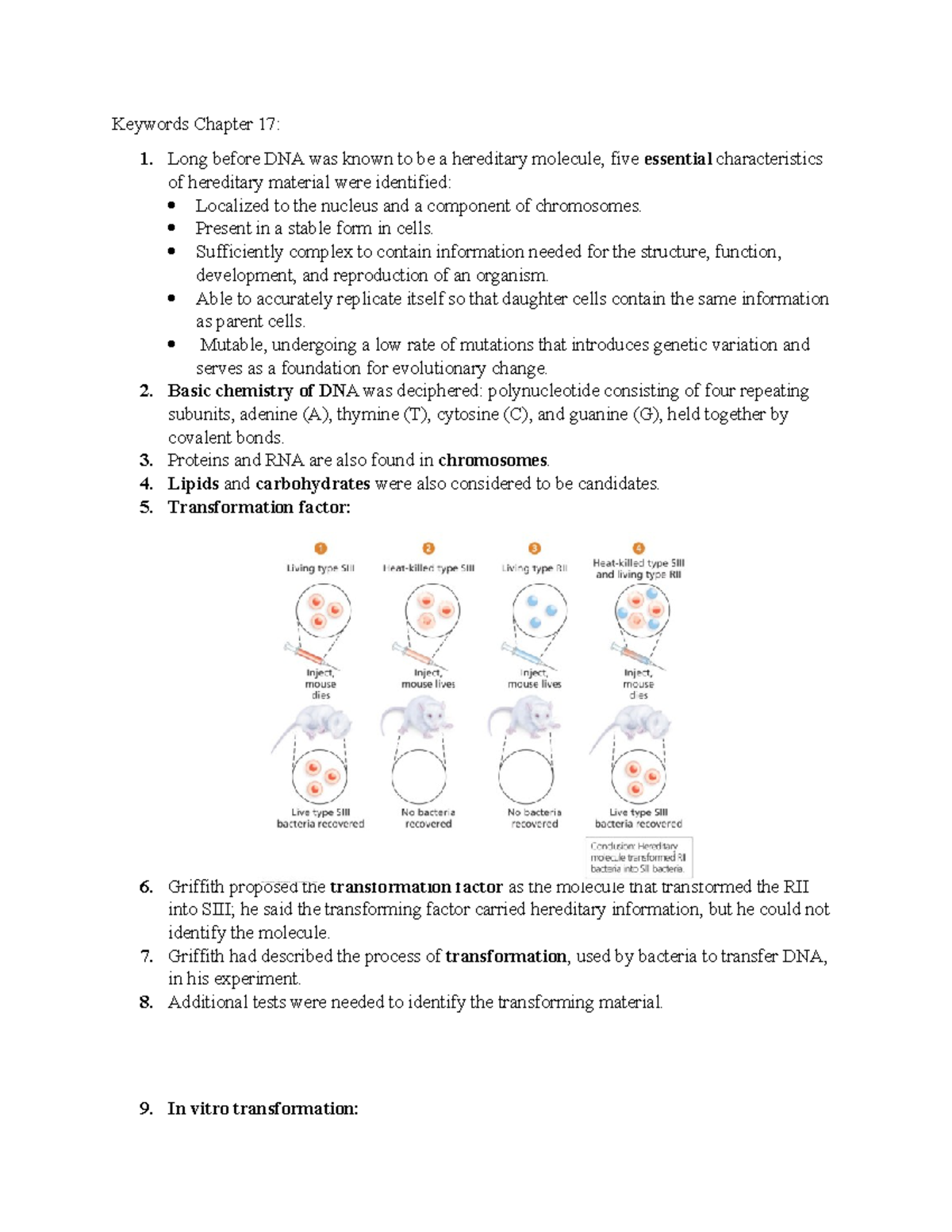 Keywords Chapter 17 - Present in a stable form in cells. Sufficiently ...