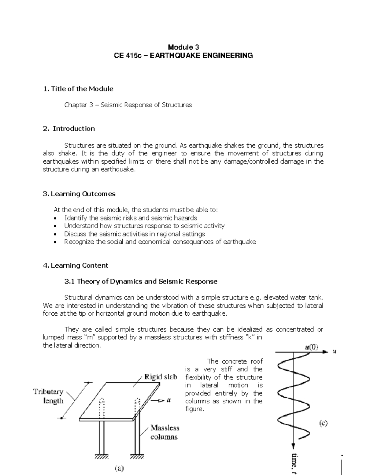 CE-415c Module-3 - Earthquake Lectures - Module 3 CE 415c – EARTHQUAKE ...