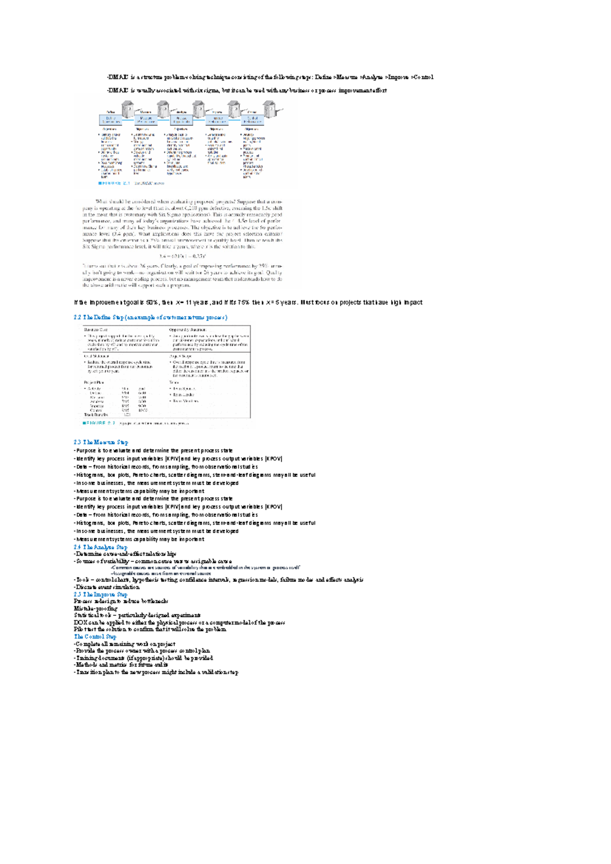 Dmaic is a structure problem -DMAIC is a structure problem-solving ...