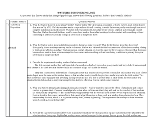 PSY 101 Chapter 1 worksheet - Prof. HarringtonChapter One Textbook Study Guide Worksheet Read ...