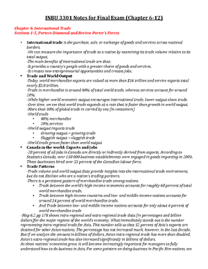 INBU Chapter 7 Notes - Google Docs - Foreign Direct Investment Opening ...