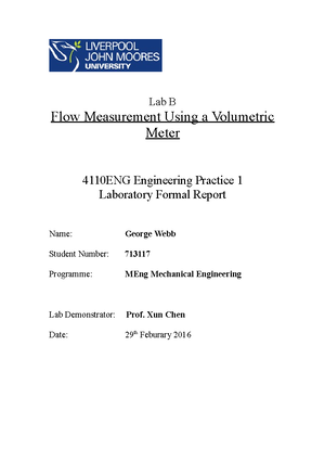 Full Lab 2 Report ACS & MCS - DEPARTMENT OF CHEMICAL, MATERIALS AND ...