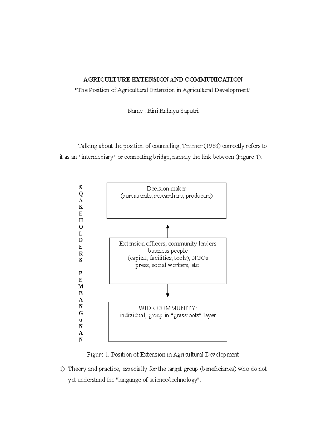 Agriculture Extension AND Communication - AGRICULTURE EXTENSION AND ...
