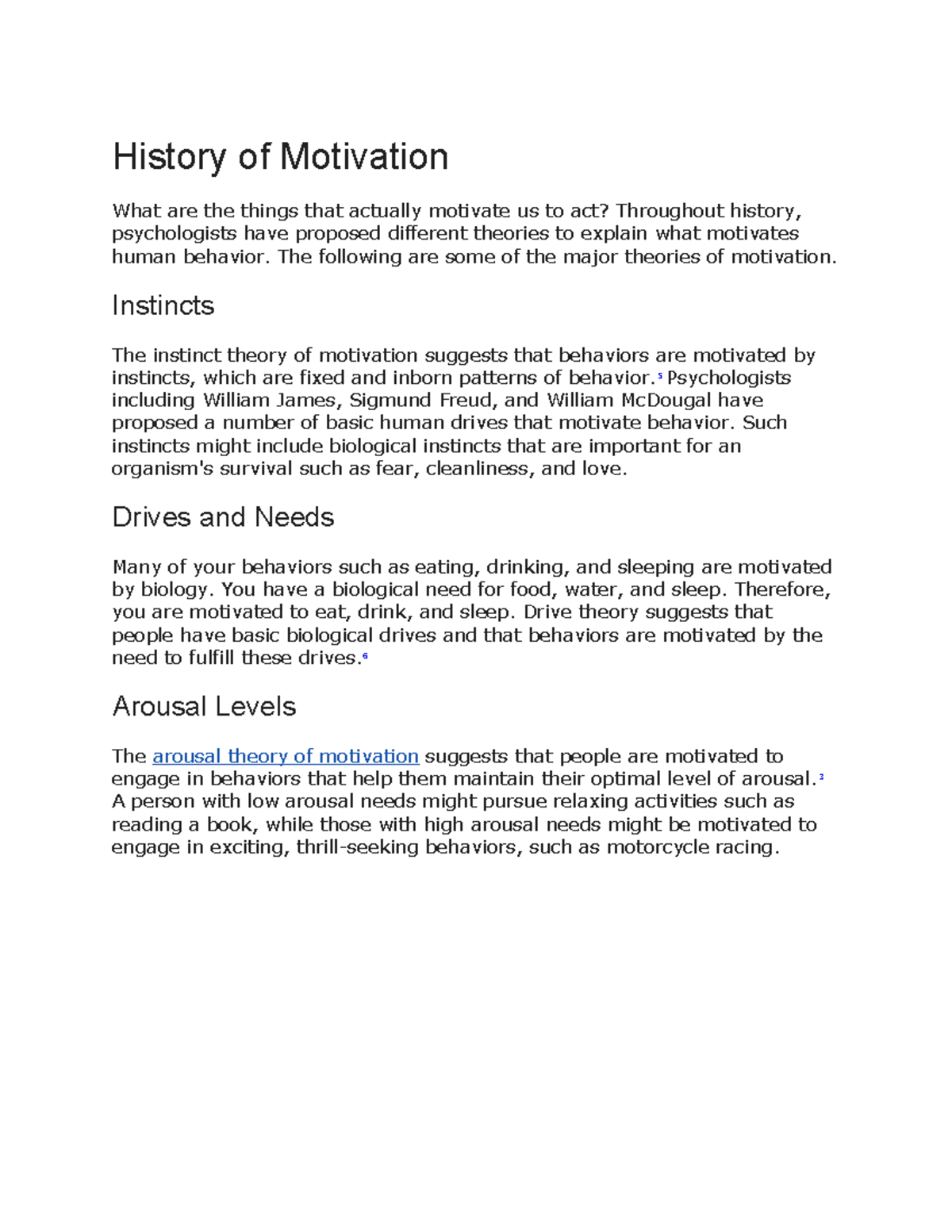 The History of Motivation - History of Motivation What are the things ...