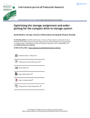 2021 The impact of integrated cluster-based storage allocation on parts ...