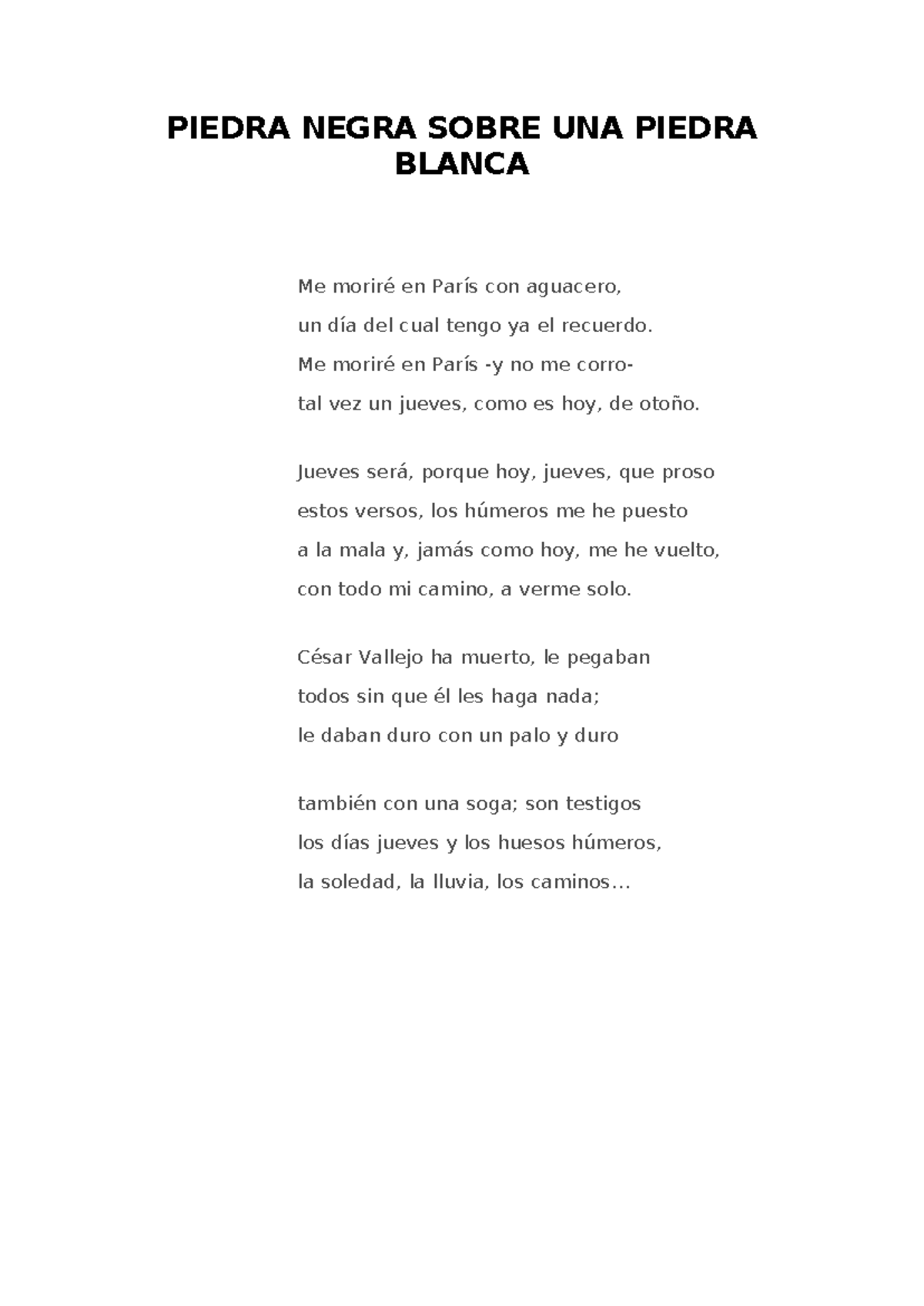 Piedra Negra Sobre UNA Piedra Blanca - PIEDRA NEGRA SOBRE UNA PIEDRA ...