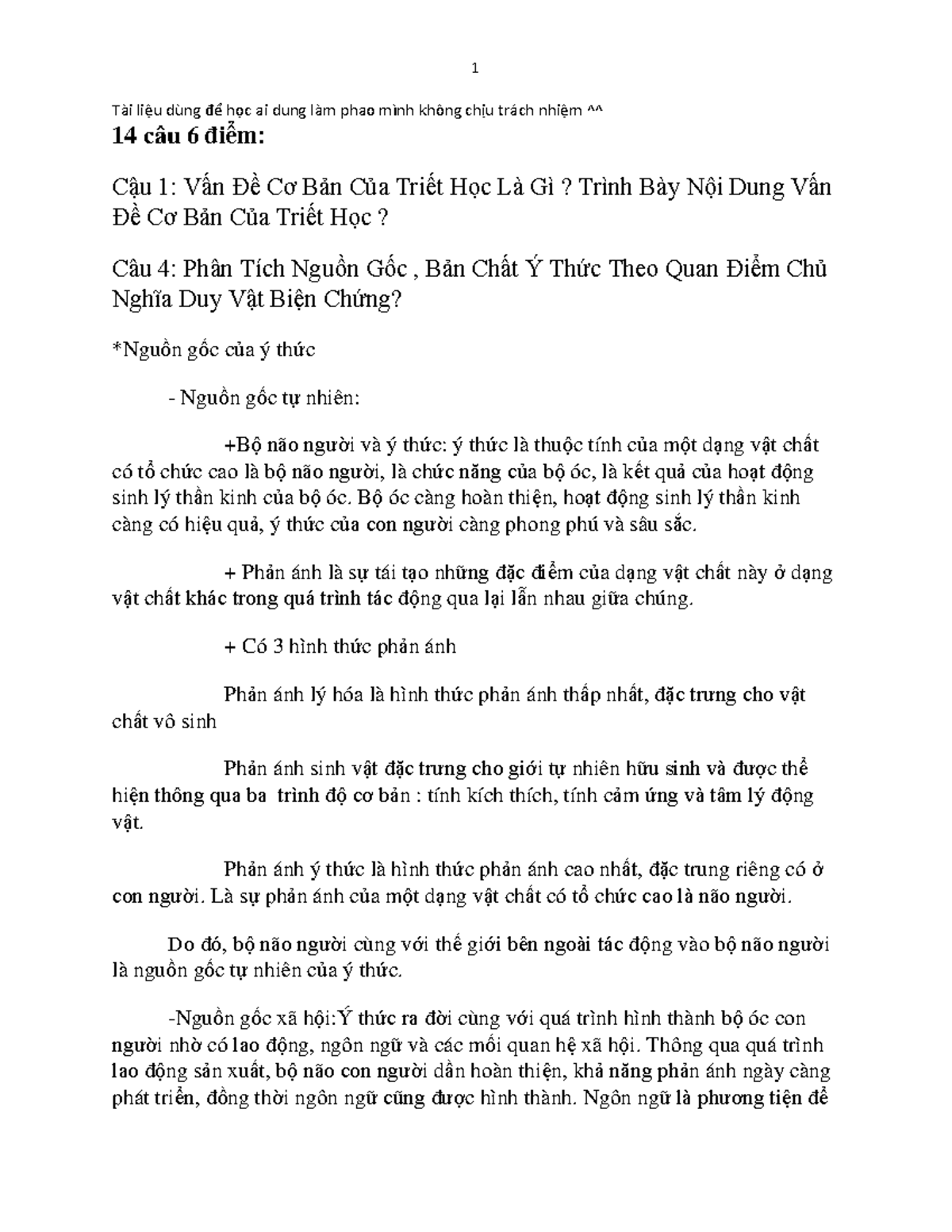 Triết 6đ 4đ hihi - sfddf d df fd fd - T‡i liệu d ̆ng để học ai dung l‡m ...