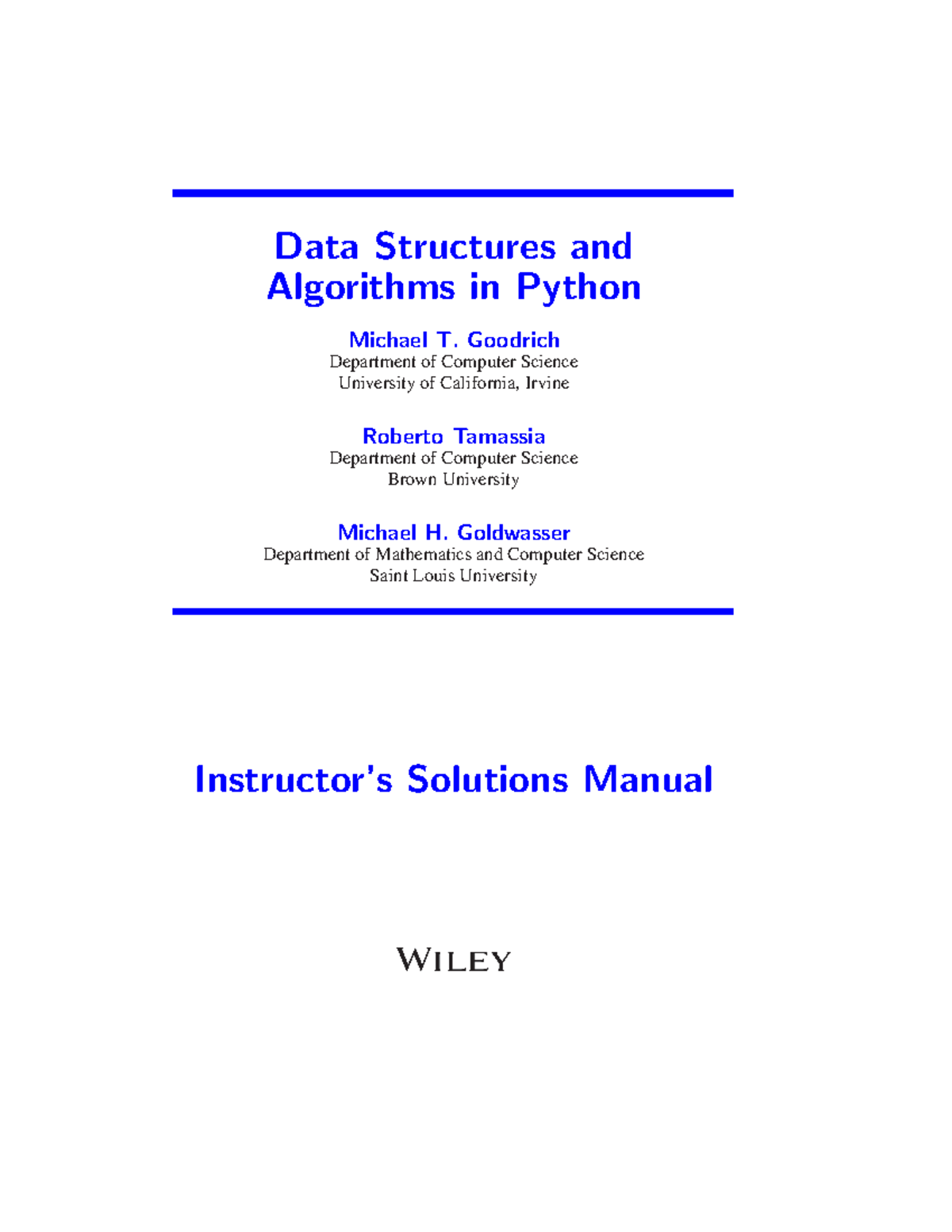 Ch11-solutions - solution - Data Structures and Algorithms in Python Michael T. Goodrich ...