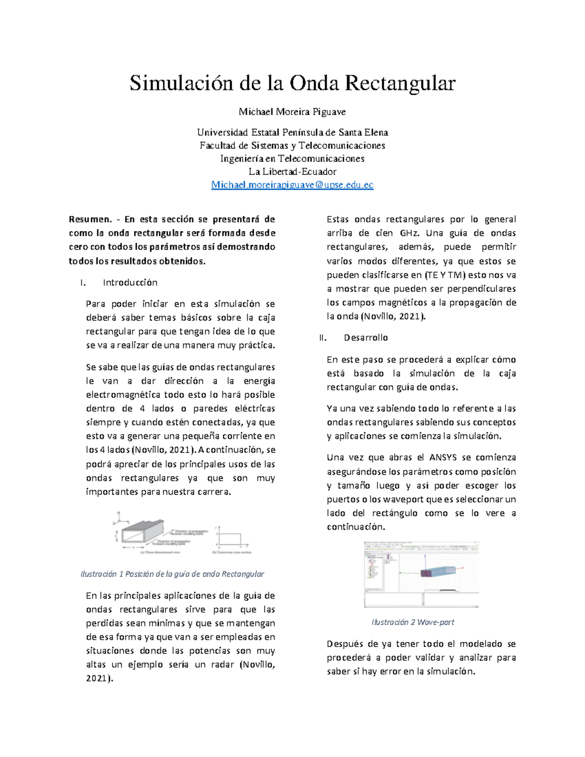 Simulación Guia de Onda Rectangular - Simulación de la Onda Rectangular ...