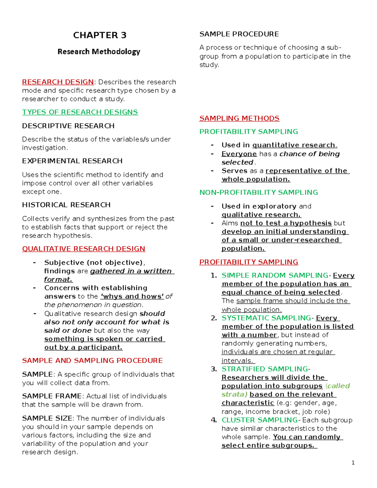 Practical Research— Reviewer - CHAPTER 3 Research Methodology RESEARCH ...