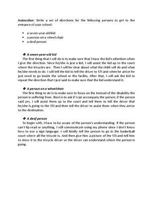 Assignment 1 (Part 1) ARG - Assignment # 1 (Part 1) - ARG The following text would not get ...