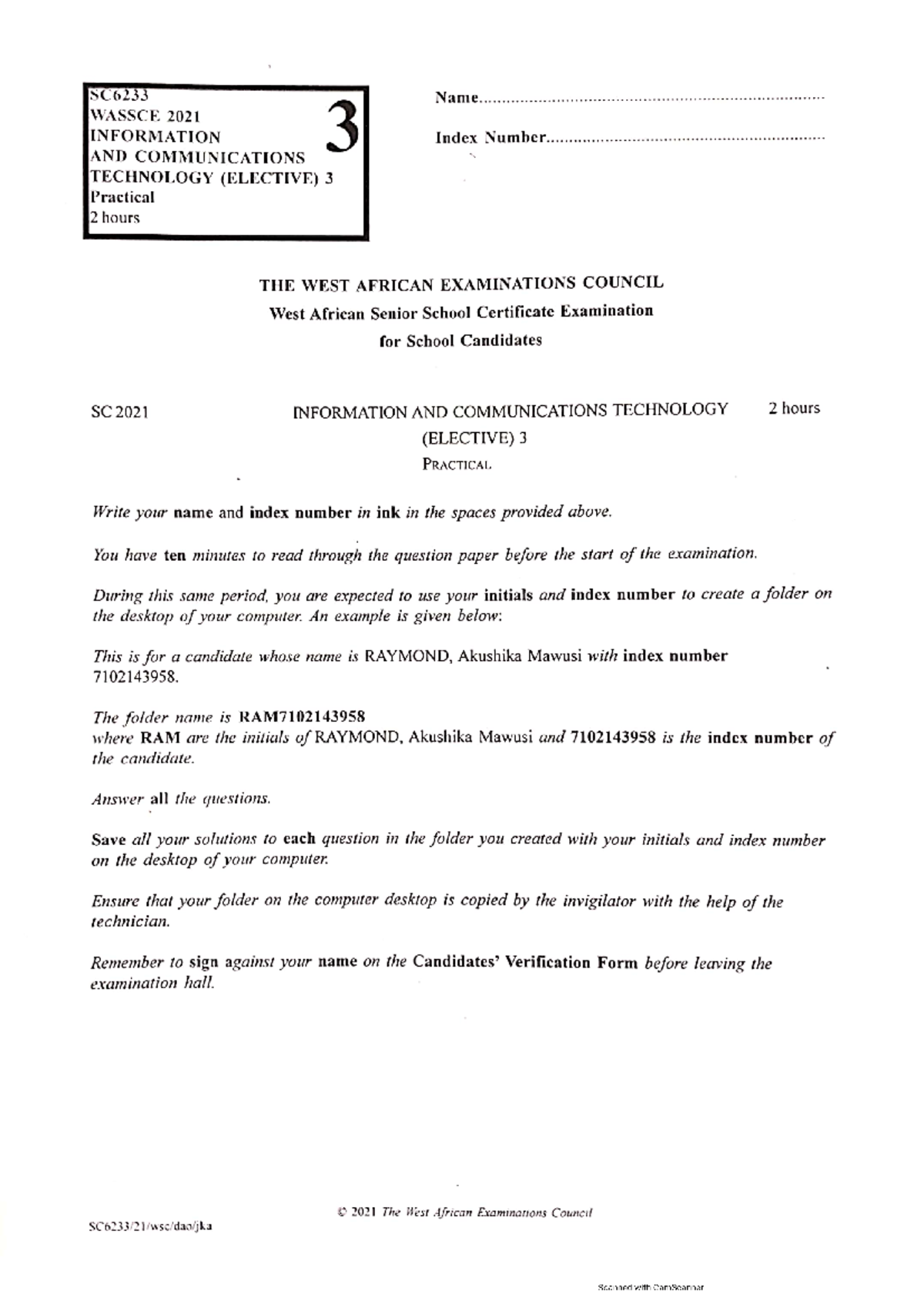 E-ICT 3 2021 - Past questions - Information and Communications ...