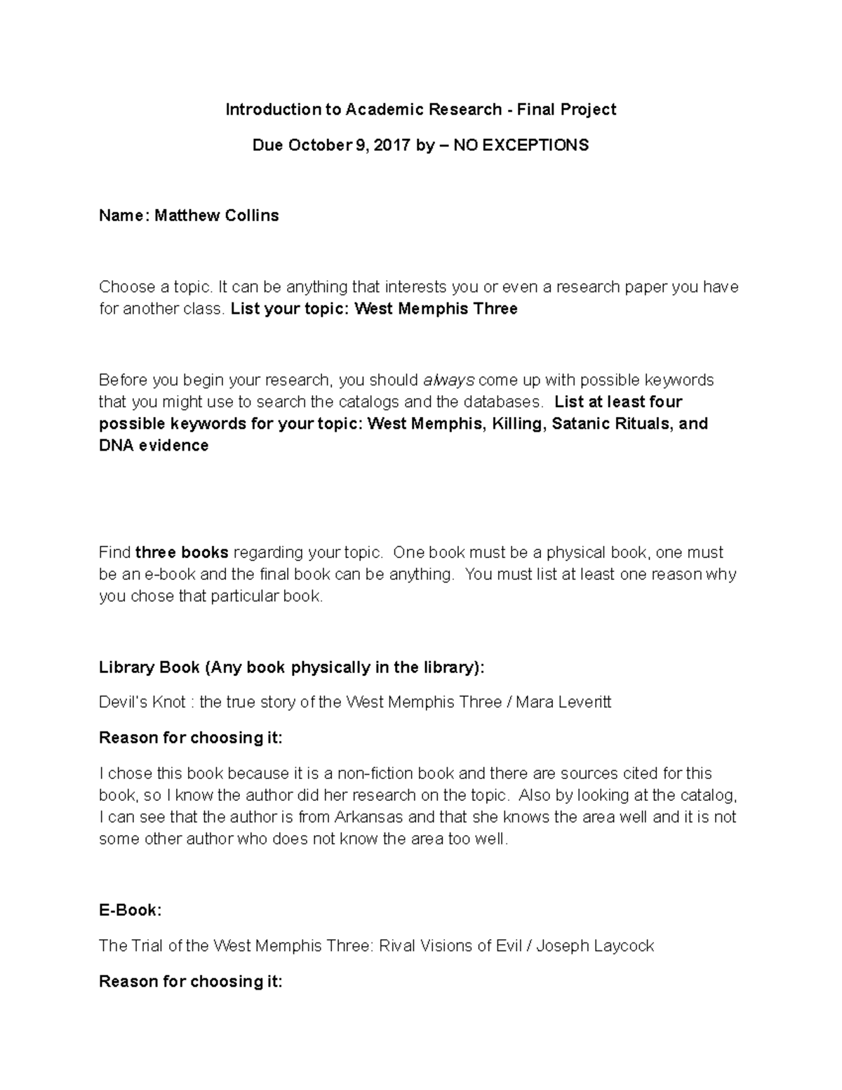 Final Project - Introduction to Academic Research - Final Project Due ...