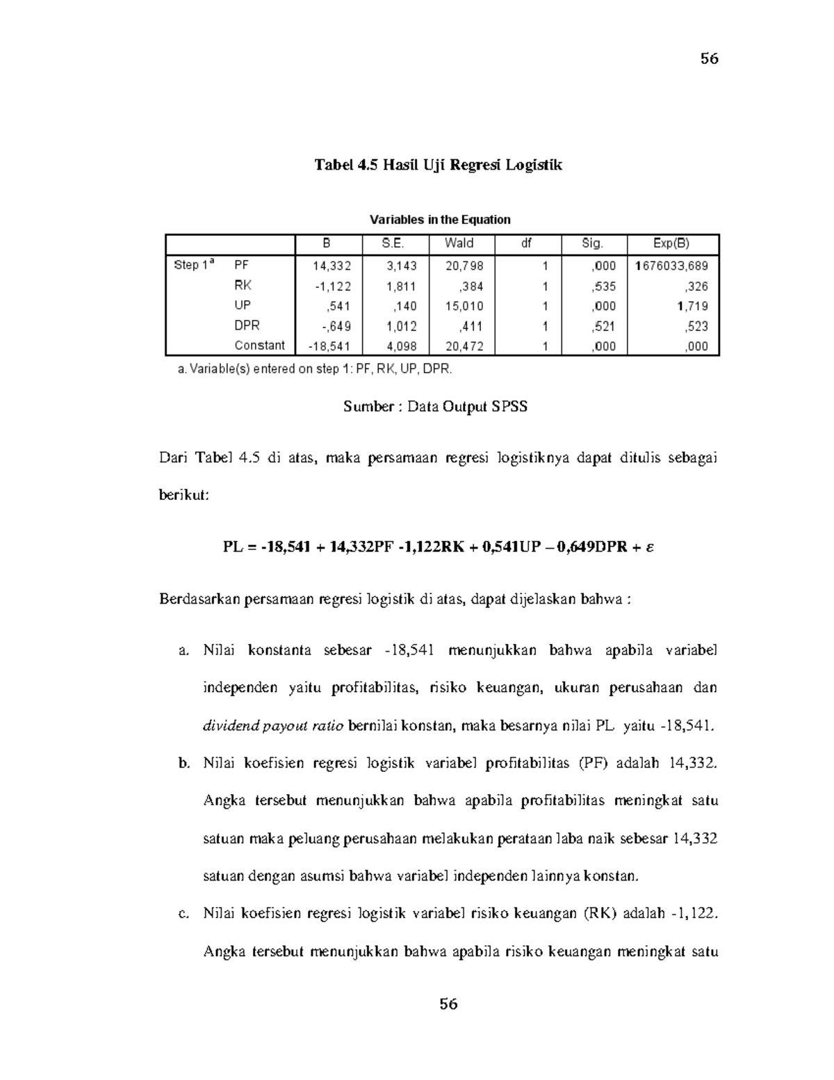 Analisis Faktor- Faktor YANG Mempengaruhi 15 - Tabel 4 Hasil Uji ...