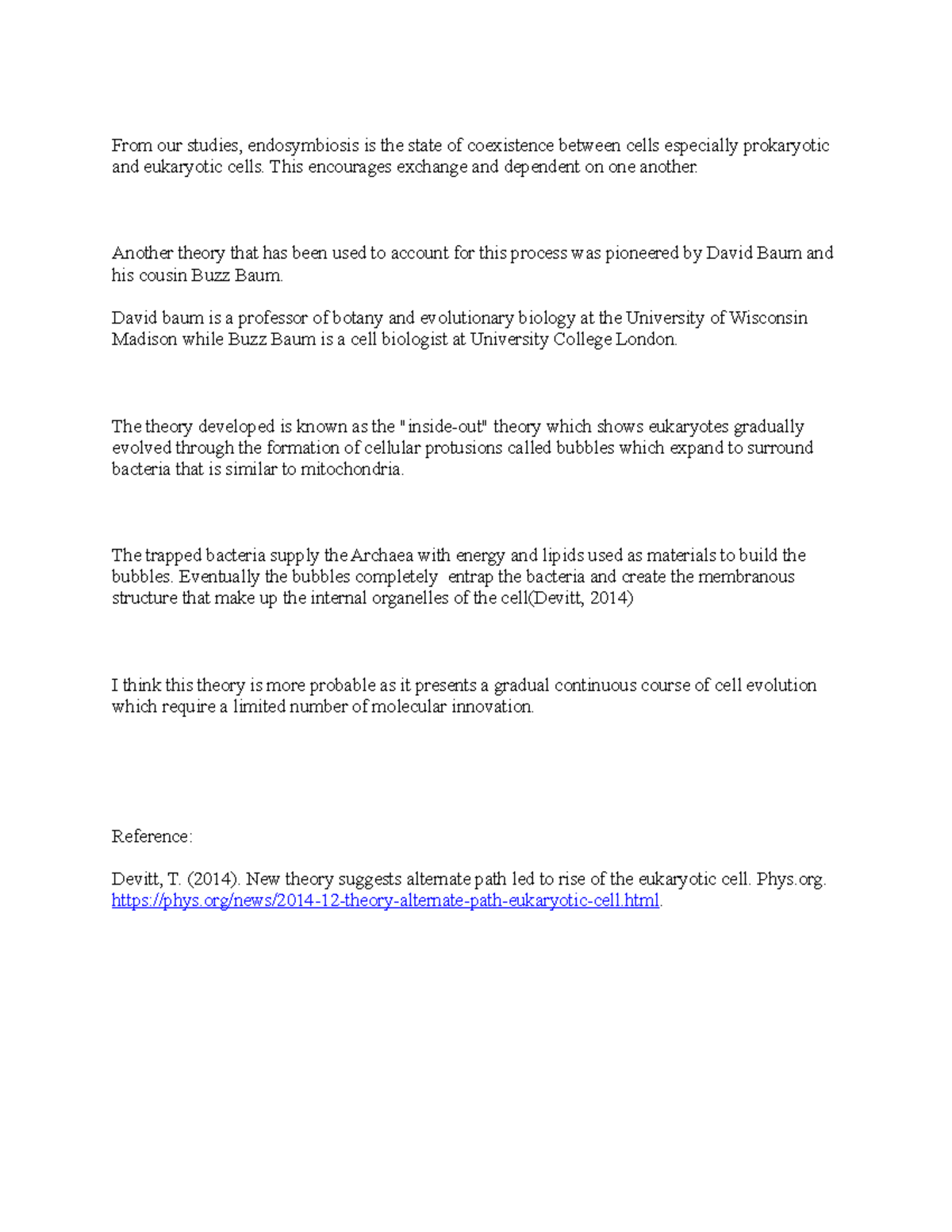 Introduction to Biology 2 UNIT 3 Discussion Assignment 422 ...