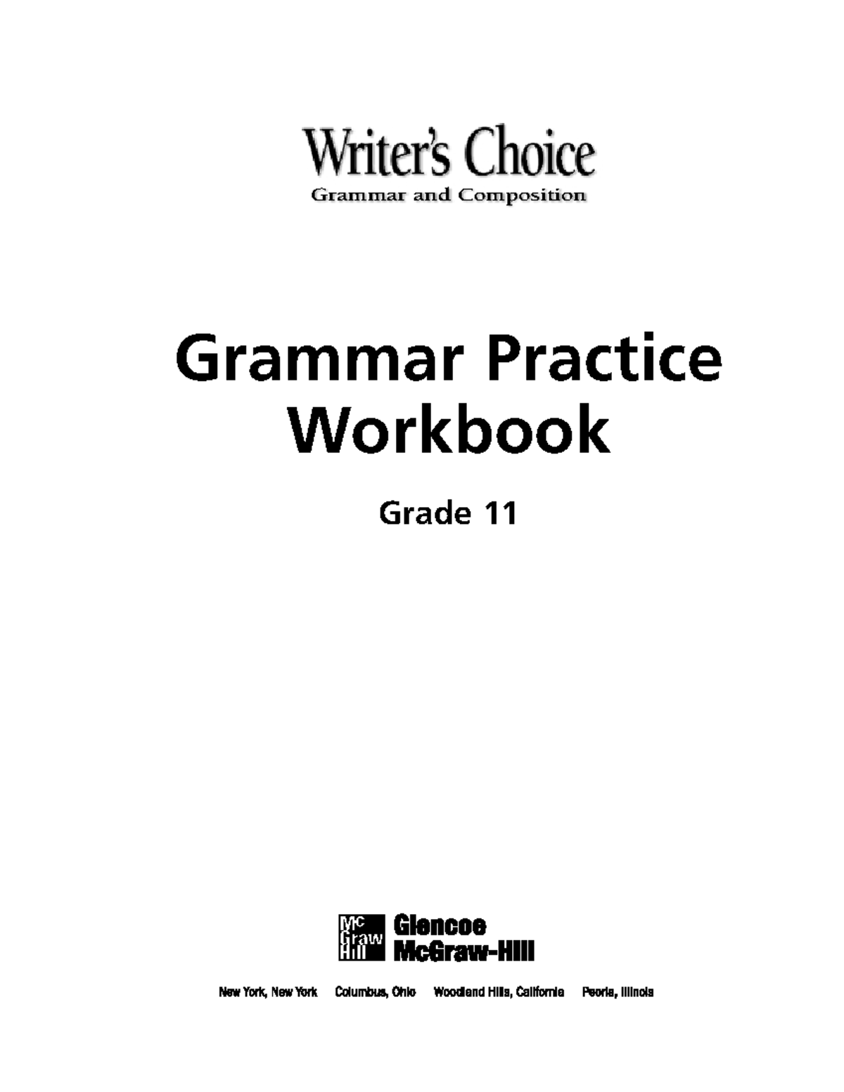 Grammar Practice Workbook - Grammar and Composition Grammar Practice ...