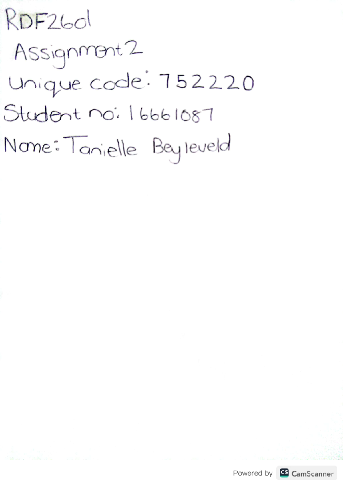 RDF2601 Assignment 2 - 3 page 7 Question 1.3 page Question 2 page 9 Question 2 page 10 Question ...
