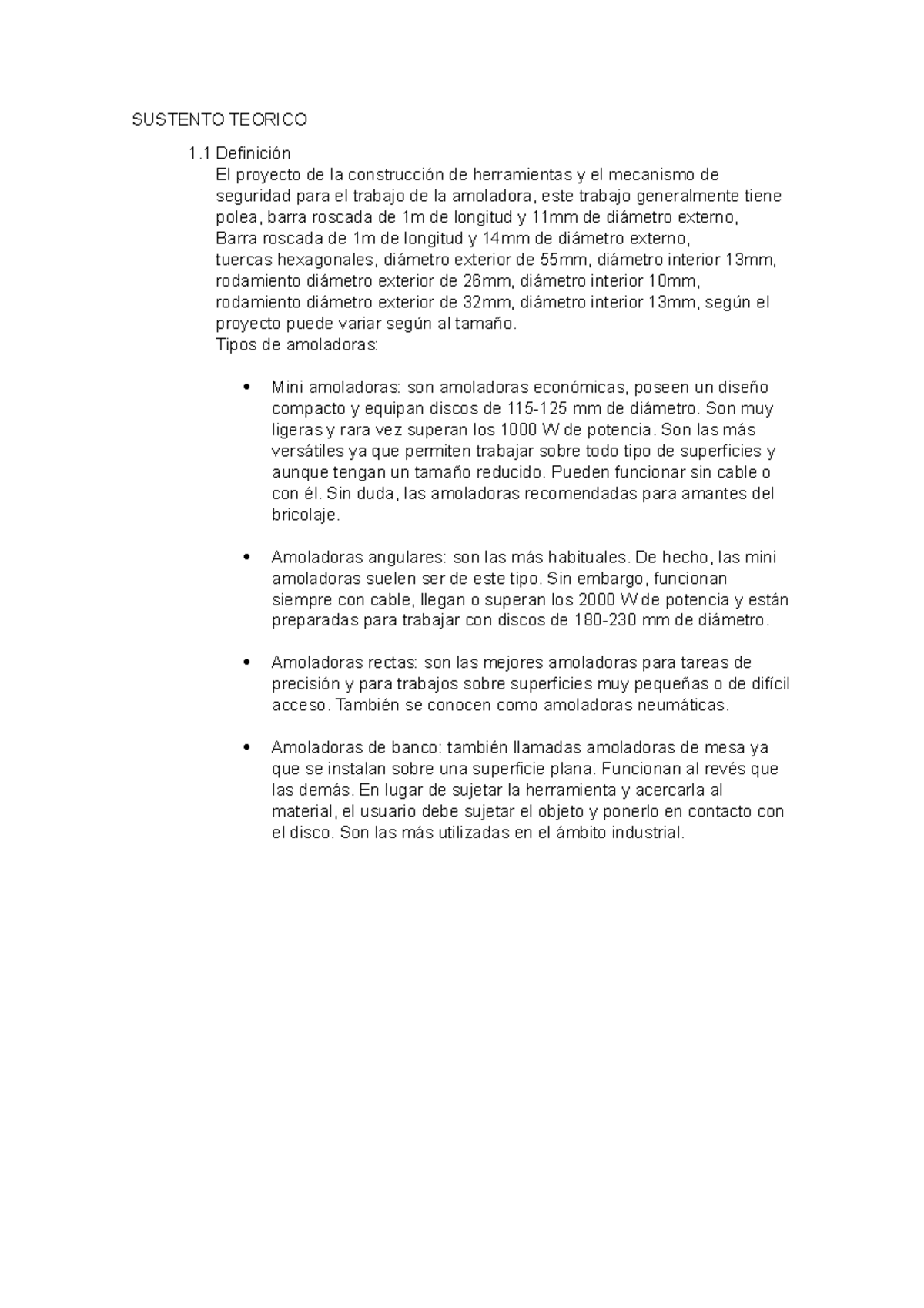 Sustento Teorico 5to b - hello - SUSTENTO TEORICO 1 Definición El ...
