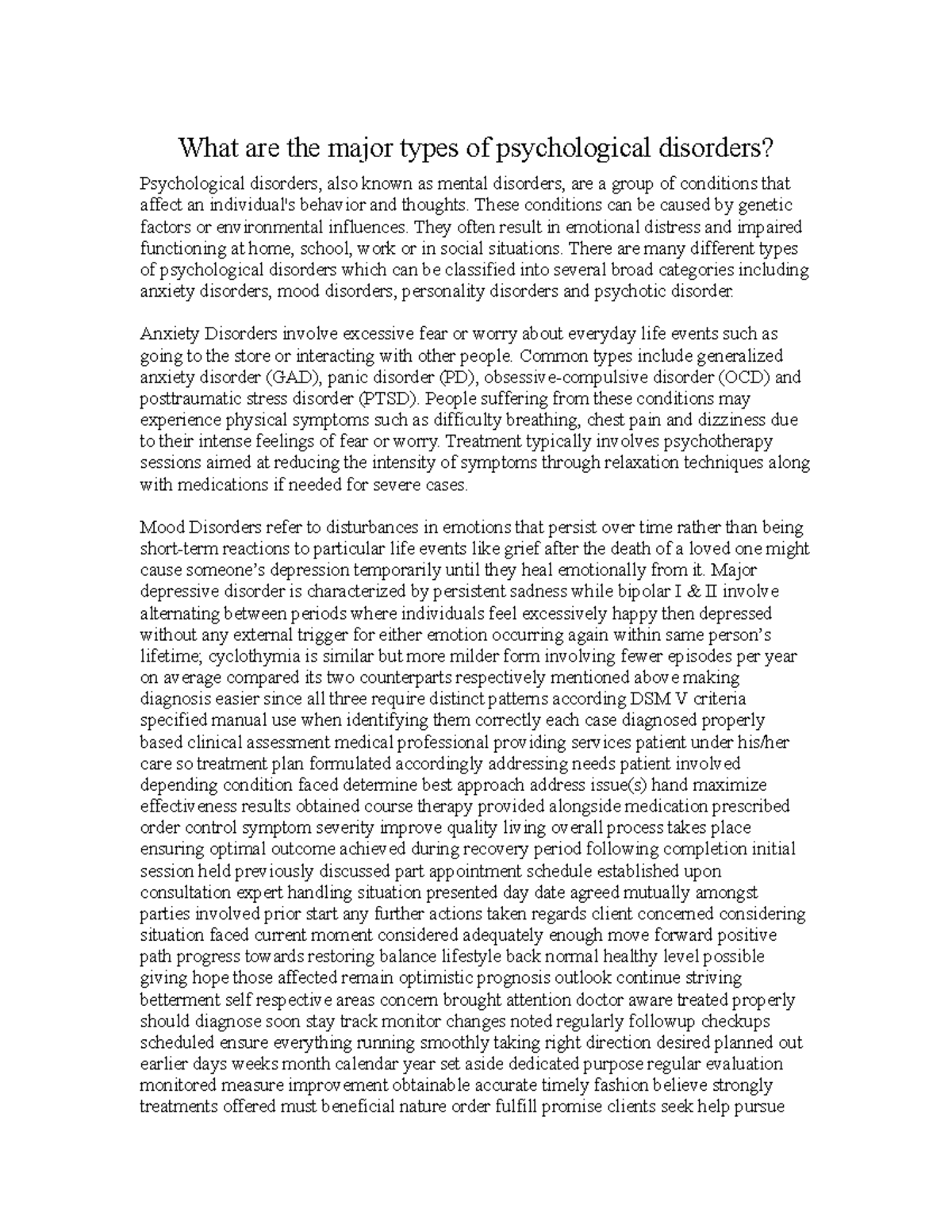 intro to psychology - What are the major types of psychological ...