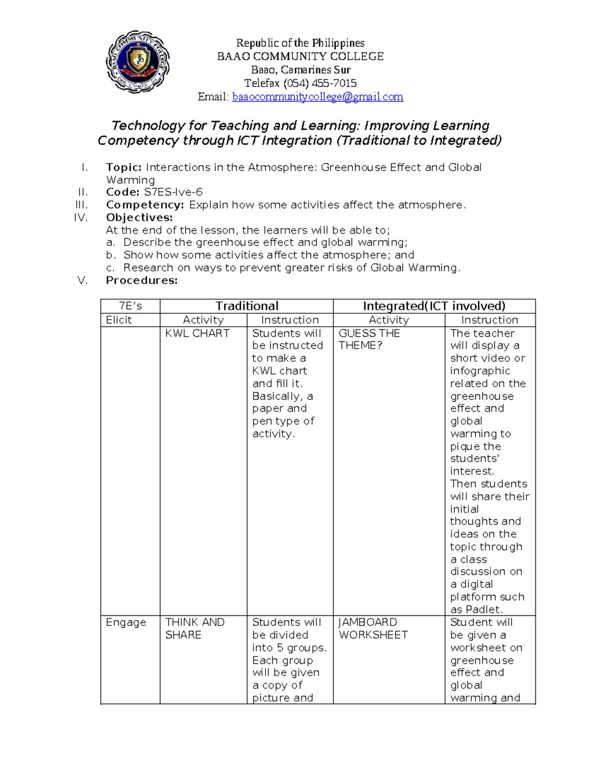 TTL-2ND- Competency - helpful - BAAO COMMUNITY COLLEGE Baao, Camarines Sur Telefax (054) 455 ...