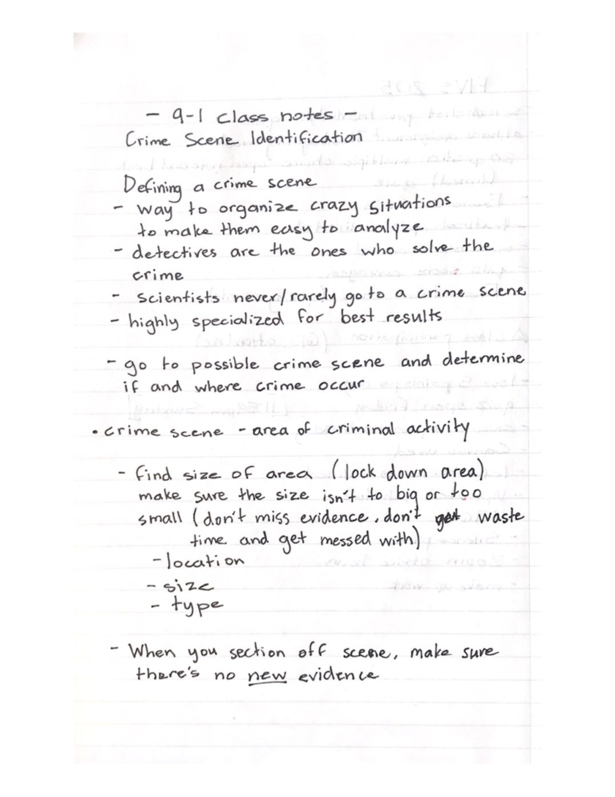 FIVS 205 CSI - Lecture notes 2 - FIVS 205 - Studocu