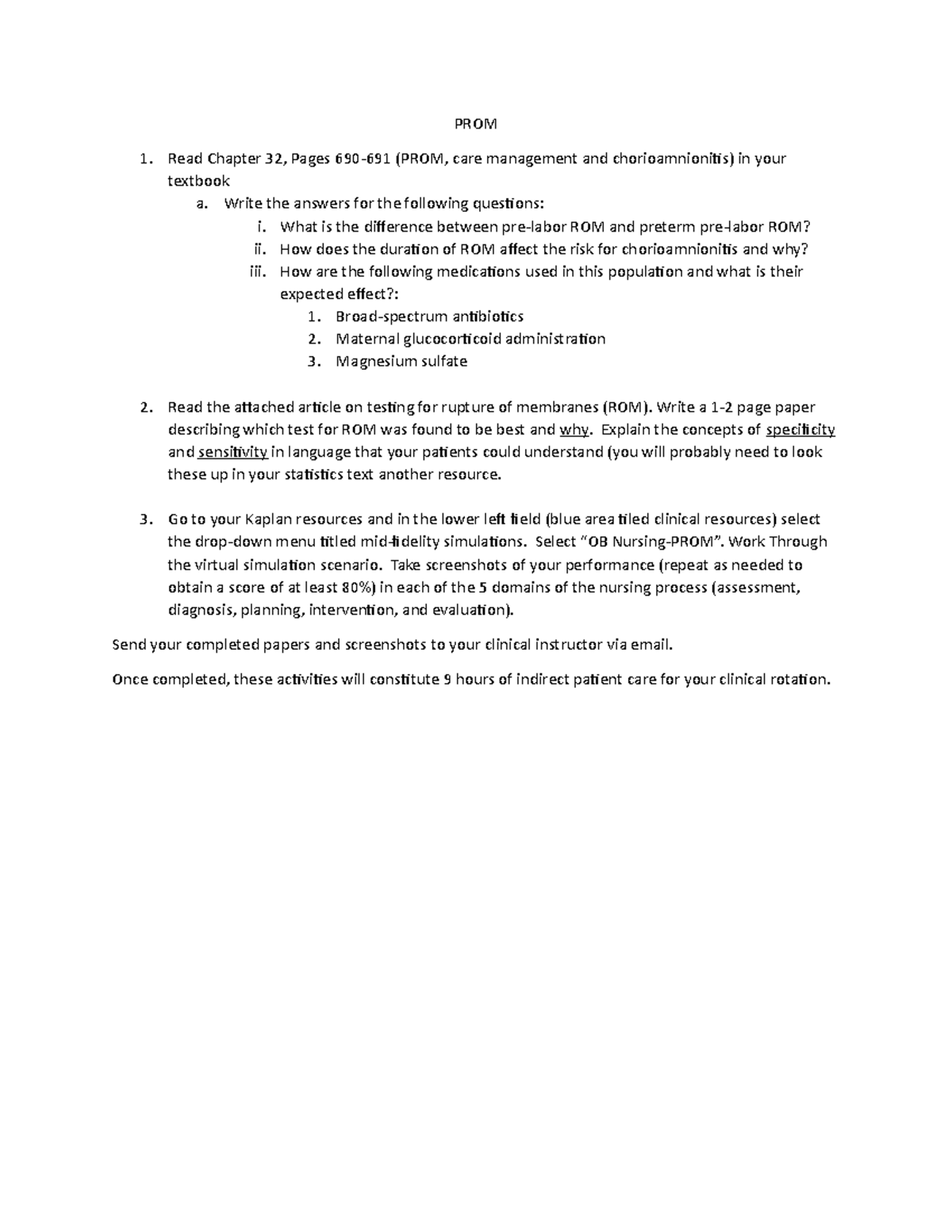 PROM - rupture of membranes - PROM 1. Read Chapter 32, Pages (PROM ...