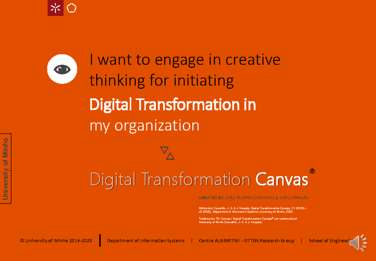 A3 T 4 - DTC - Digital Transformation Canvas - © University of Minho ...