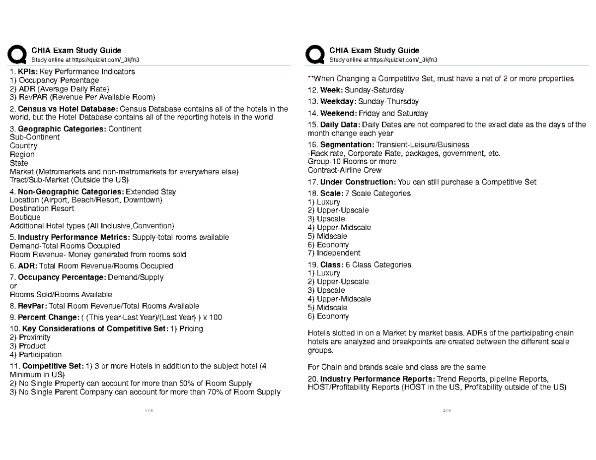 CHIA Exam Study Guide - CHIA Exam Study Guide Study online at quizlet ...