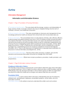 C468 Study Guide page 1 part 1 of 7 - Competency 1: Information ...
