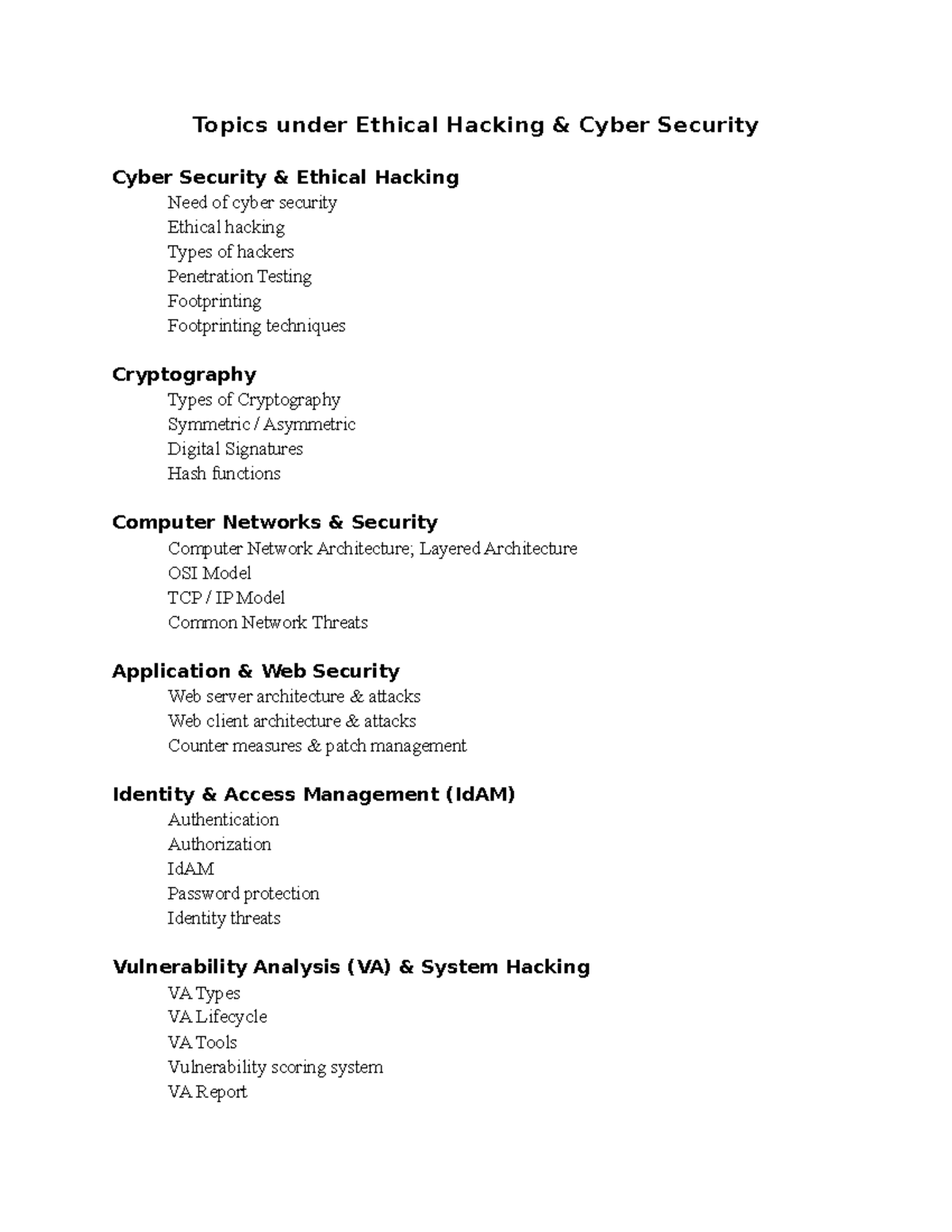 Ethical Hacking Basic concepts - Topics under Ethical Hacking & Cyber ...