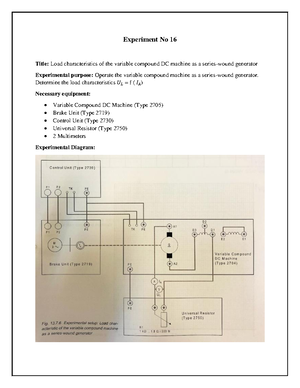 Experiment No 7 - lab - Experiment No 7 Title: Load characteristic of ...