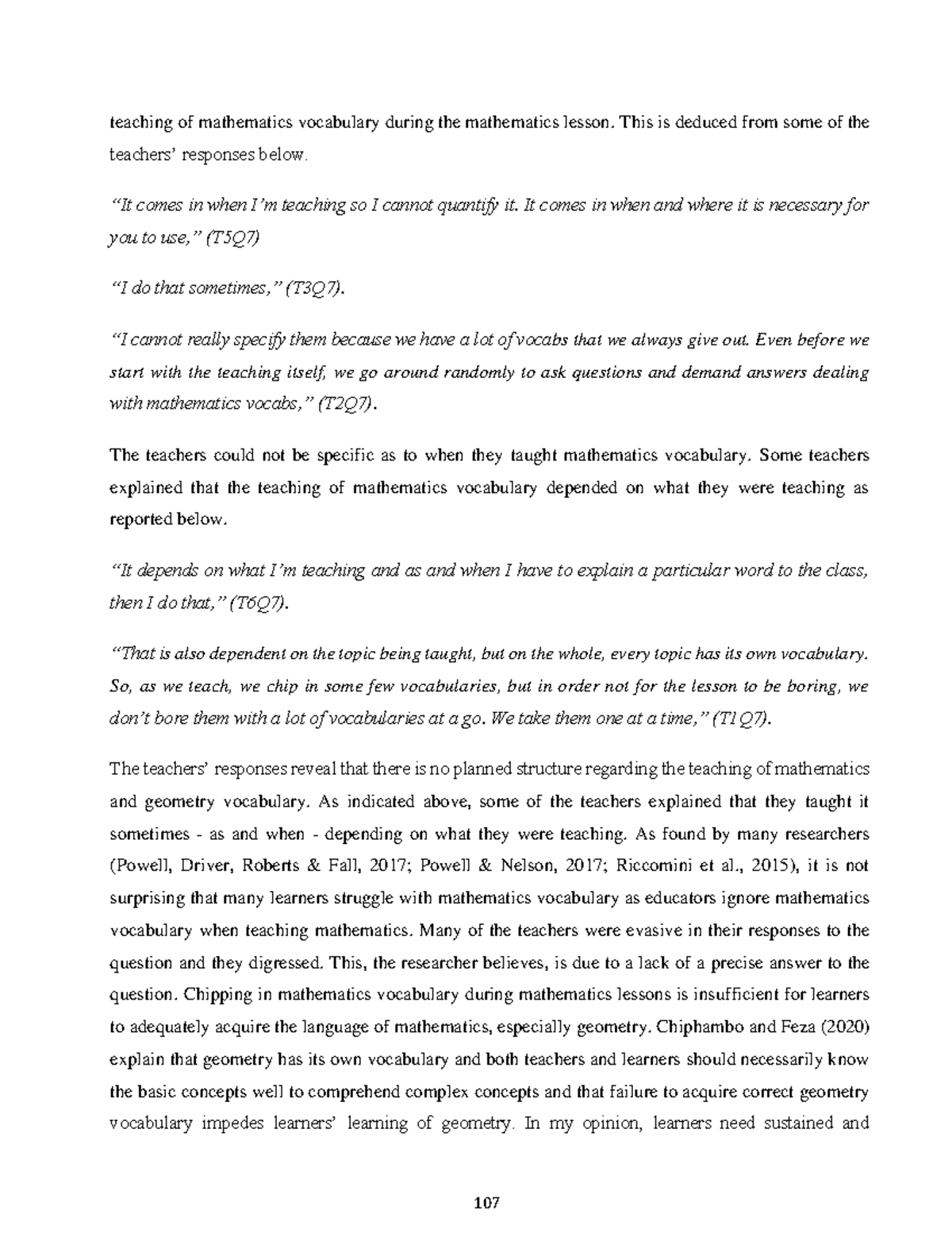 Mathematic-influence-16 - teaching of mathematics vocabulary during the ...