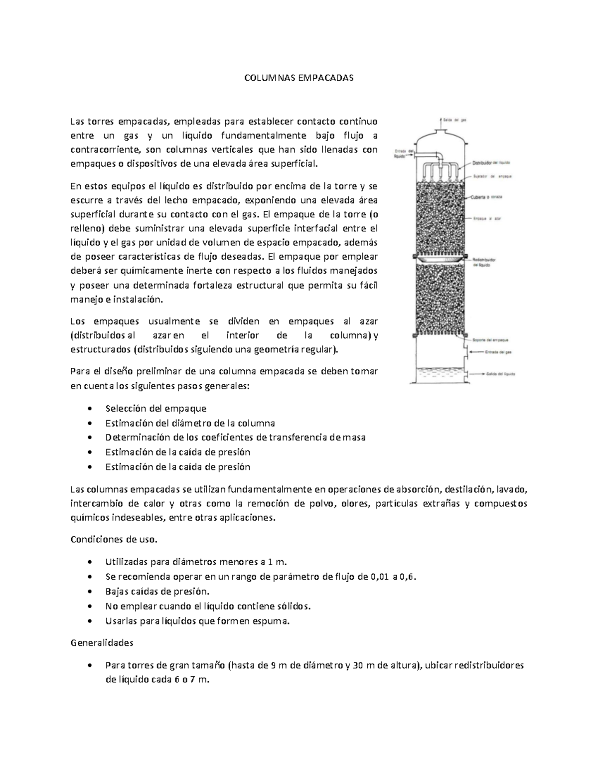 Columnas Empacadas. Marin Hernandez Paola - COLUMNAS EMPACADAS Las torres empacadas, empleadas ...