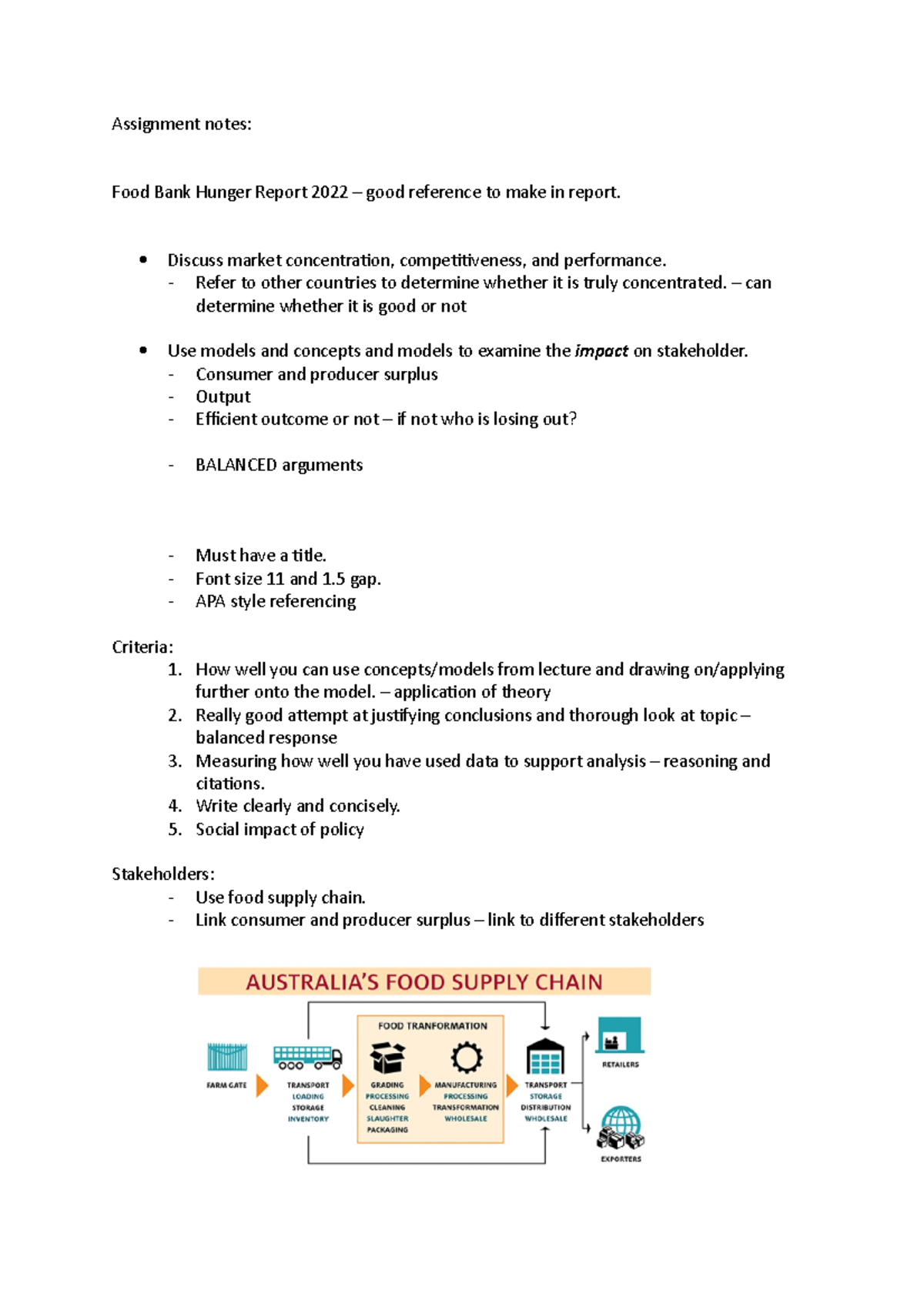 Assignment notes - Assignment notes: Food Bank Hunger Report 2022 ...