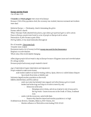 Chapter 18 World History Notes - Chapter 18 The West on the Eve of a ...