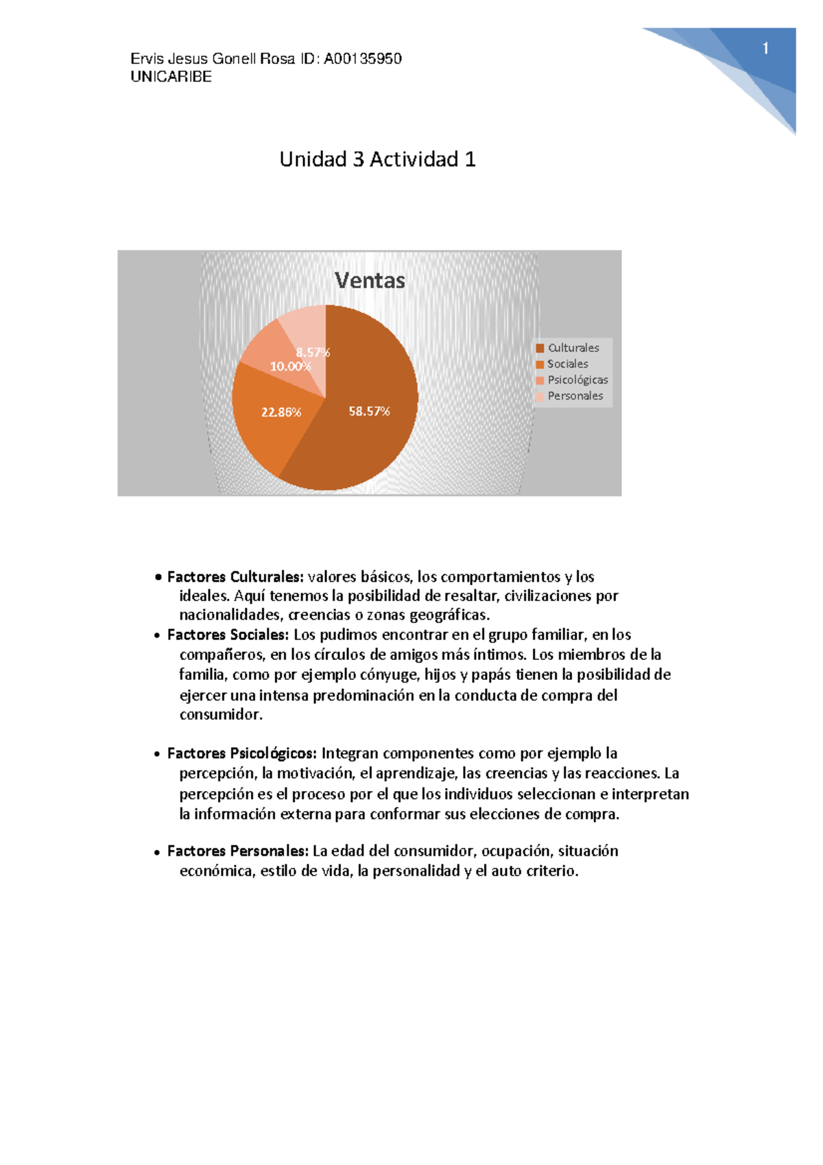 Gonell Ervis - Comportamiento del Consumidor - contabilidad basica - O&M - Studocu