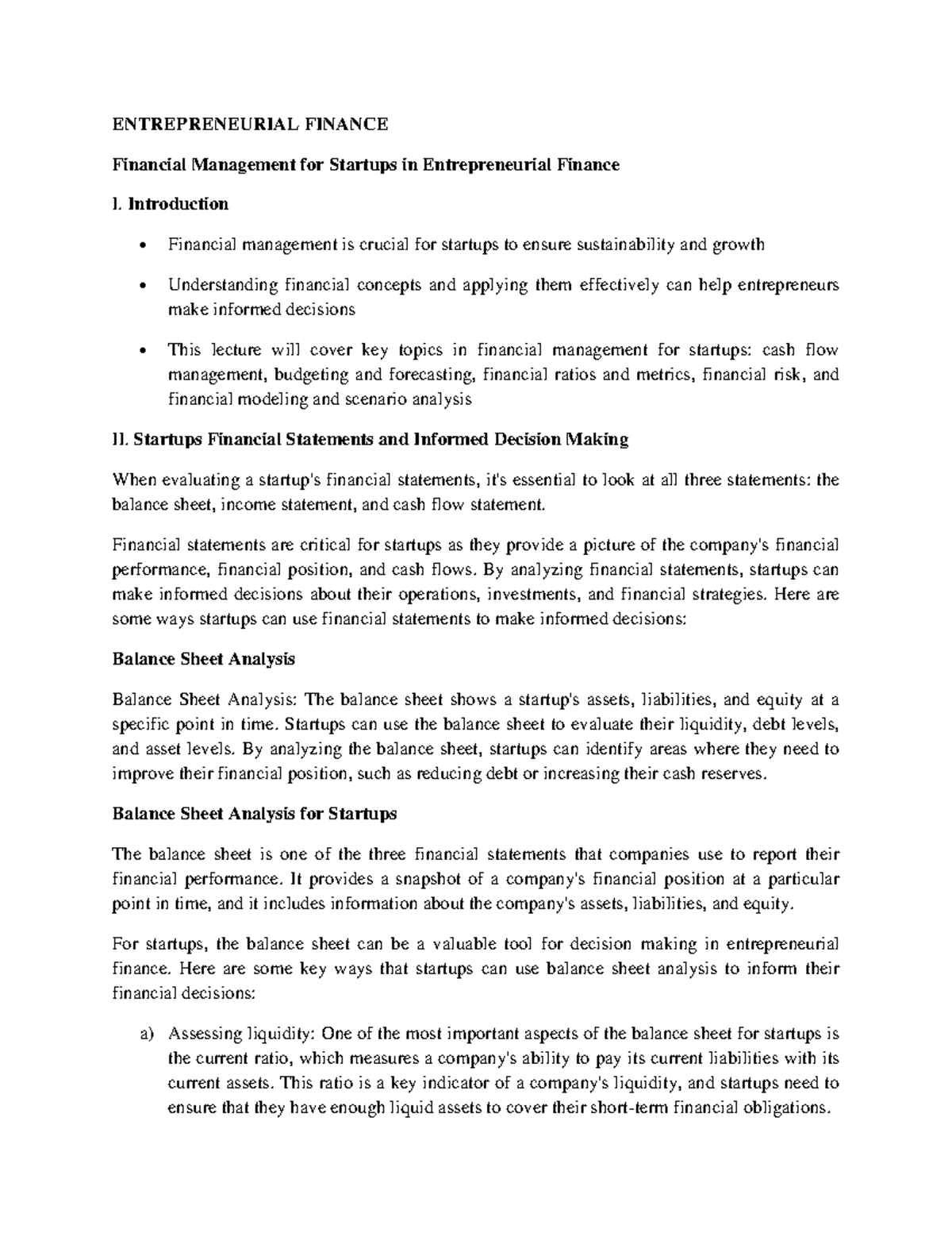 Entrepreneurial Finance new a - ENTREPRENEURIAL FINANCE Financial ...