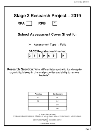 Research Project Folio Template 2018 - Before you hand up your ünal 10 ...