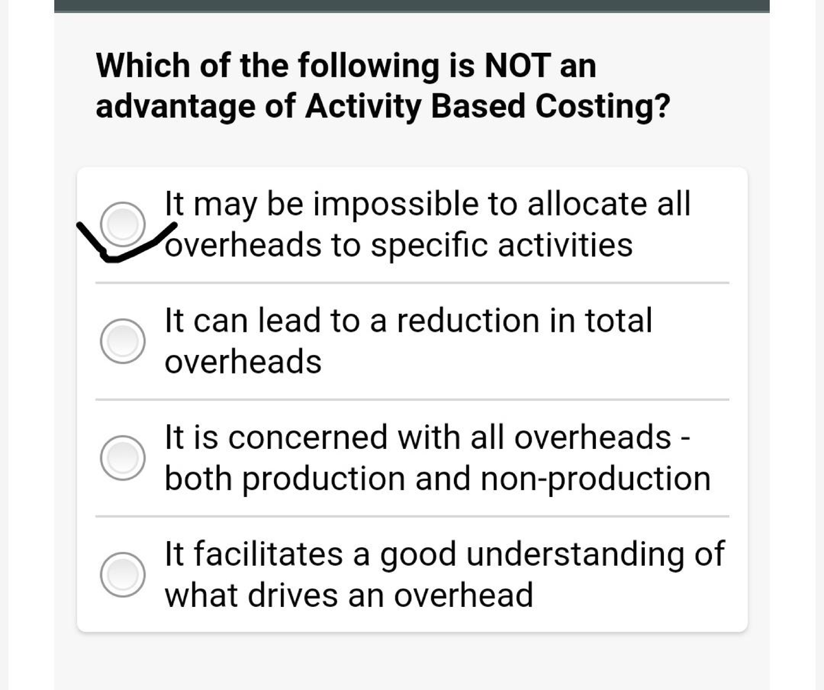 ABC Mcqs 1 - mcqs - Managerial accounting - Studocu
