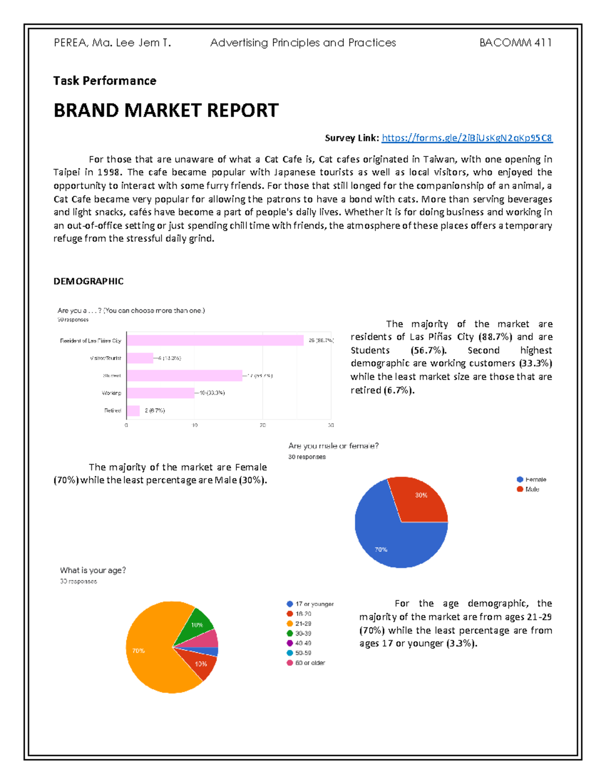 Brand Market Report - Perea Bacomm - PEREA, Ma. Lee Jem T. Advertising ...
