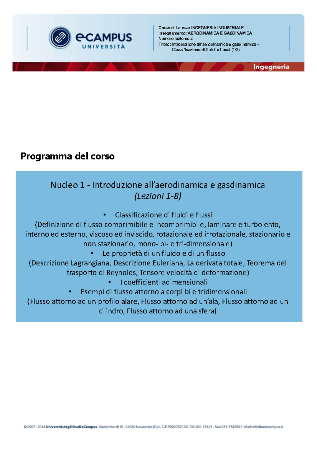 IITE21 3437a 02 - dispense - Insegnamento: Lezione n°: Titolo: Attività n°: FLUIDODINAMICA 1 - 8 ...